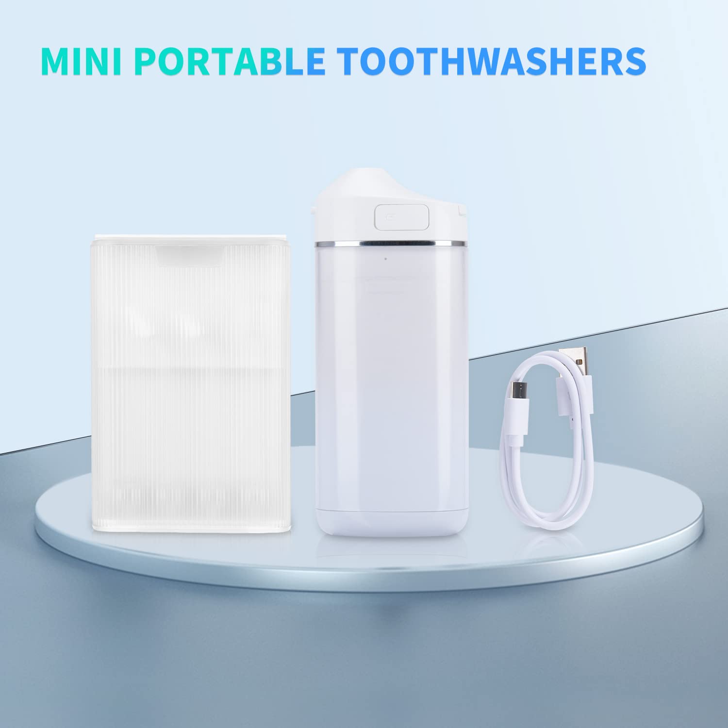 Water Flosser [Mini Cordless Portable] Oral Irrigator Water Teeth Cleaner Pick, Telescopic Water Tank, 3 Modes & IPX7 Waterproof, Home & Travel Water Flossers for Teeth, Braces Bridges Care.