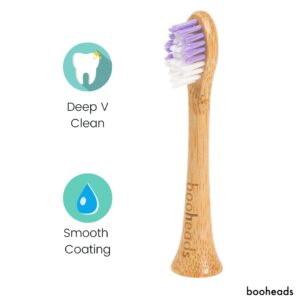 booheads - Bamboo Electric Toothbrush Heads | Biodegradable Eco-Friendly Sustainable Recyclable | Compatible with Sonicare (Mini 4)