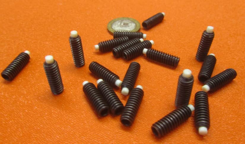 Black Oxide Steel Nylon Tip Set Screw 1/4"-20 x .750" Thread Length 20 pcs