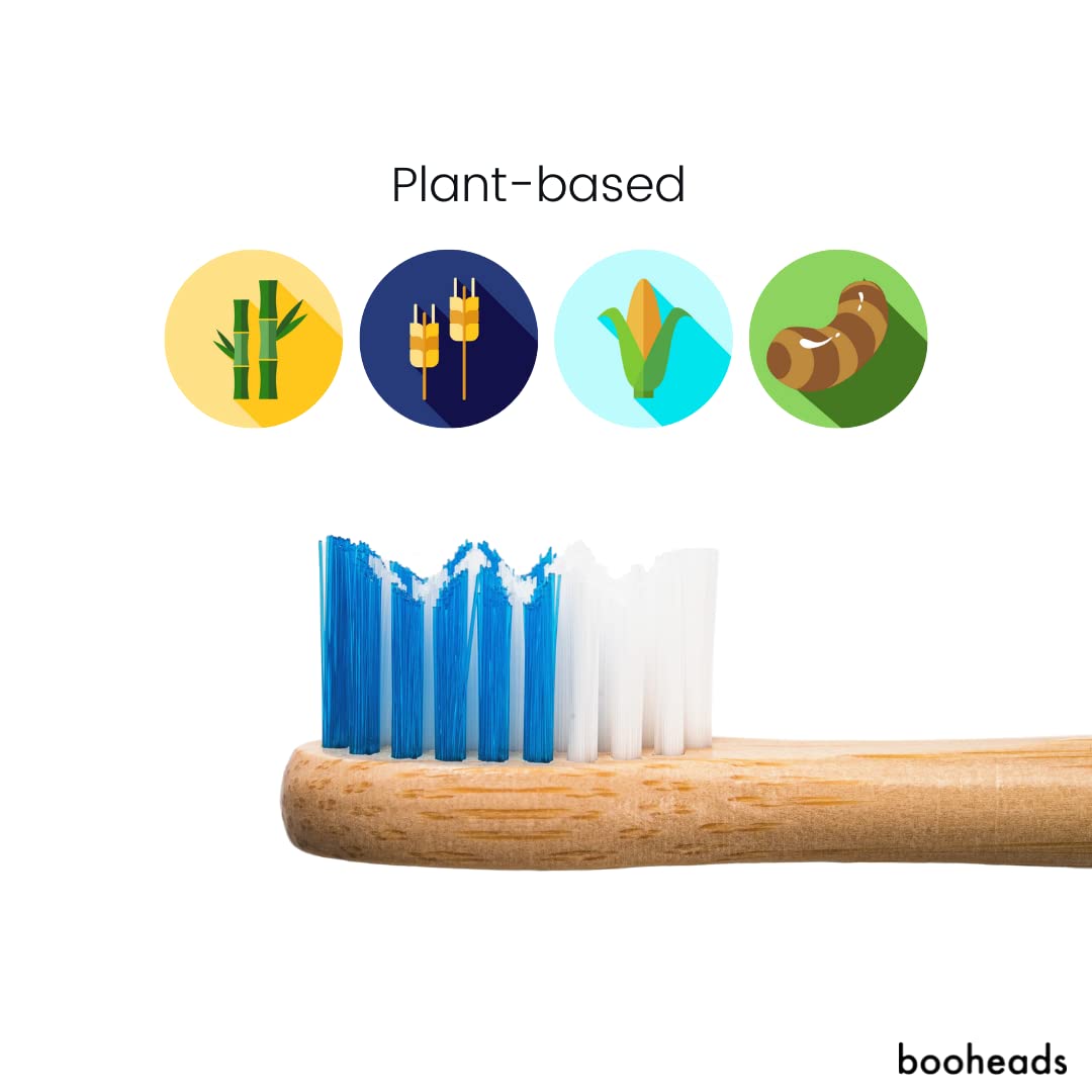 booheads - Bamboo Electric Toothbrush Heads | Biodegradable Eco-Friendly Sustainable Recyclable | Compatible with Sonicare (Mini 4)