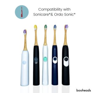 booheads - Bamboo Electric Toothbrush Heads | Biodegradable Eco-Friendly Sustainable Recyclable | Compatible with Sonicare (Mini 4)