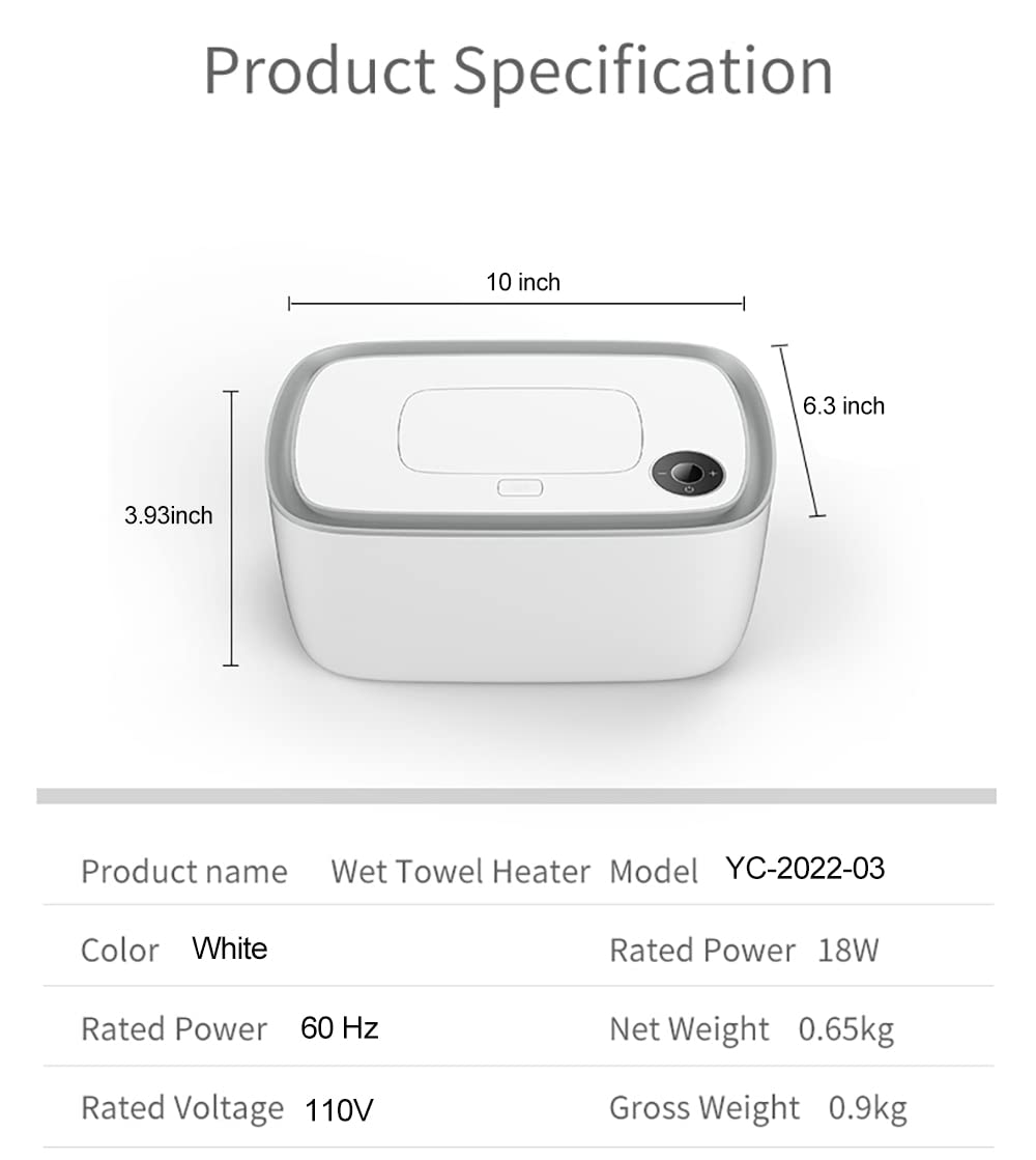 Baby Wipe Warmer and Baby Wet Wipes Dispenser, Diaper Wipe Warmer with Large Capacity, Quick Heating System, LED Display for Accurate Temperature Setting