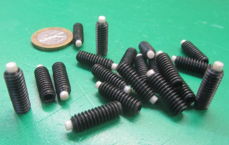 Black Oxide Steel Nylon Tip Set Screw 1/4"-20 x .750" Thread Length 20 pcs