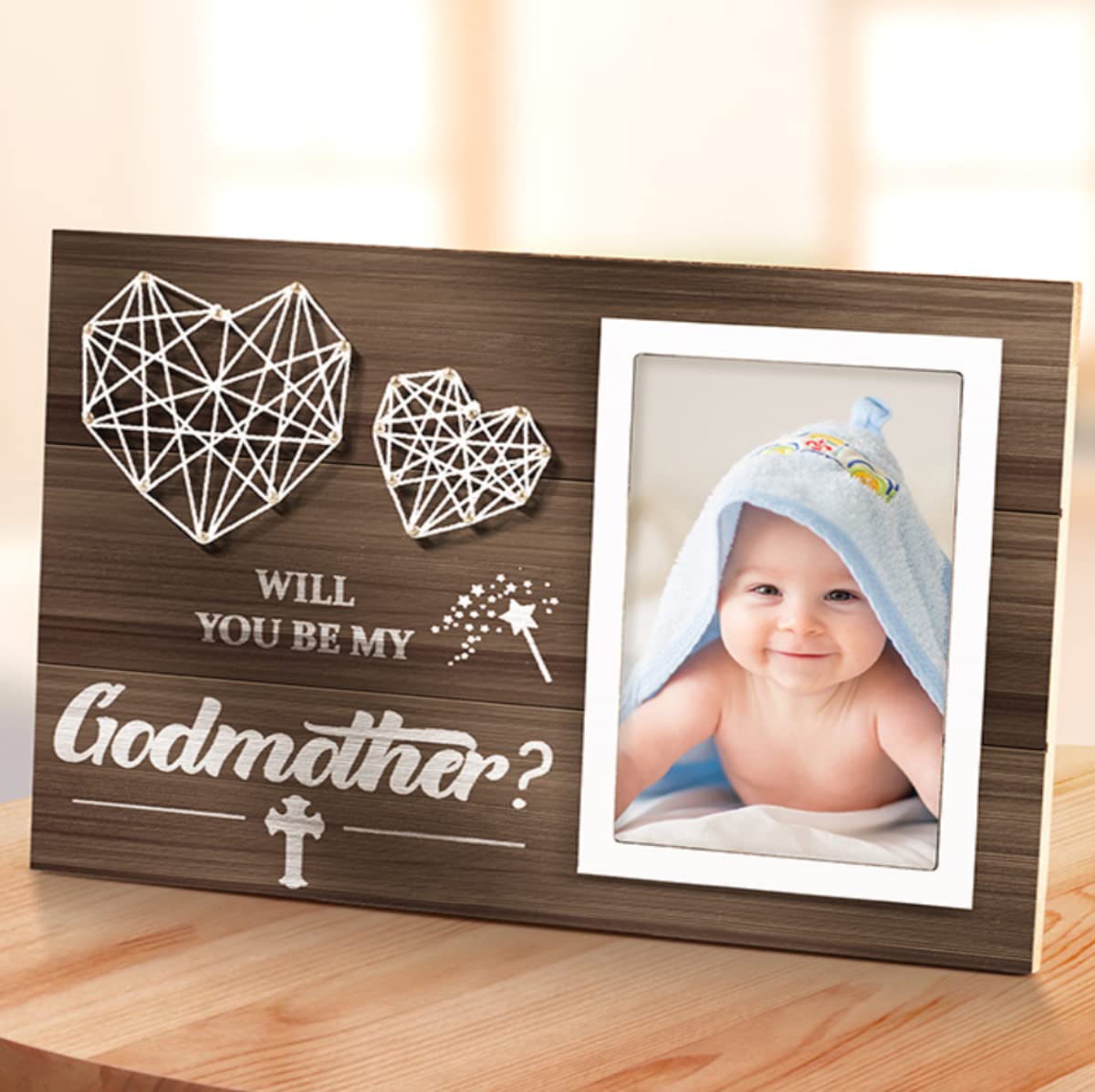 Rivocoda Godmother Proposal Gift, Will You Be My Godmother, Godmother Gifts from Godchild, Picture Frame Gift for Mother's Day or Birthday