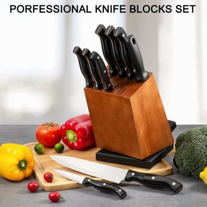 Knife Set, 10 Pieces Chef Knife Set with Block for Kitchen, High Carbon Stainless Steel Chef knife set, Ultra Sharp, Not easy to rust, Easy to clean