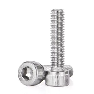 M6-1.0 x 16mm Hex Socket Head Cap Screws Bolts 304 Stainless Steel Allen Hex Drive, Machine Metric Fully Thread, 25PCS