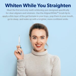 EverSmile AlignerWhite Teeth Whitening Pen | for Clear Aligners and Retainers, Aligner Whitener, Gel Whitening Pen in Fresh Mint. Twist, Apply and Smile!