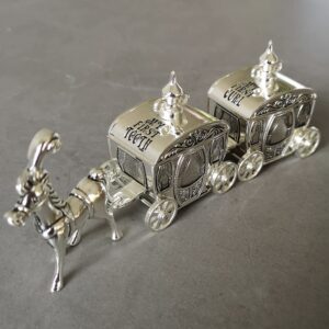 unisaches silver plated my first tooth & curl carriage christening present, 5.7 x 1.38x 2.17in