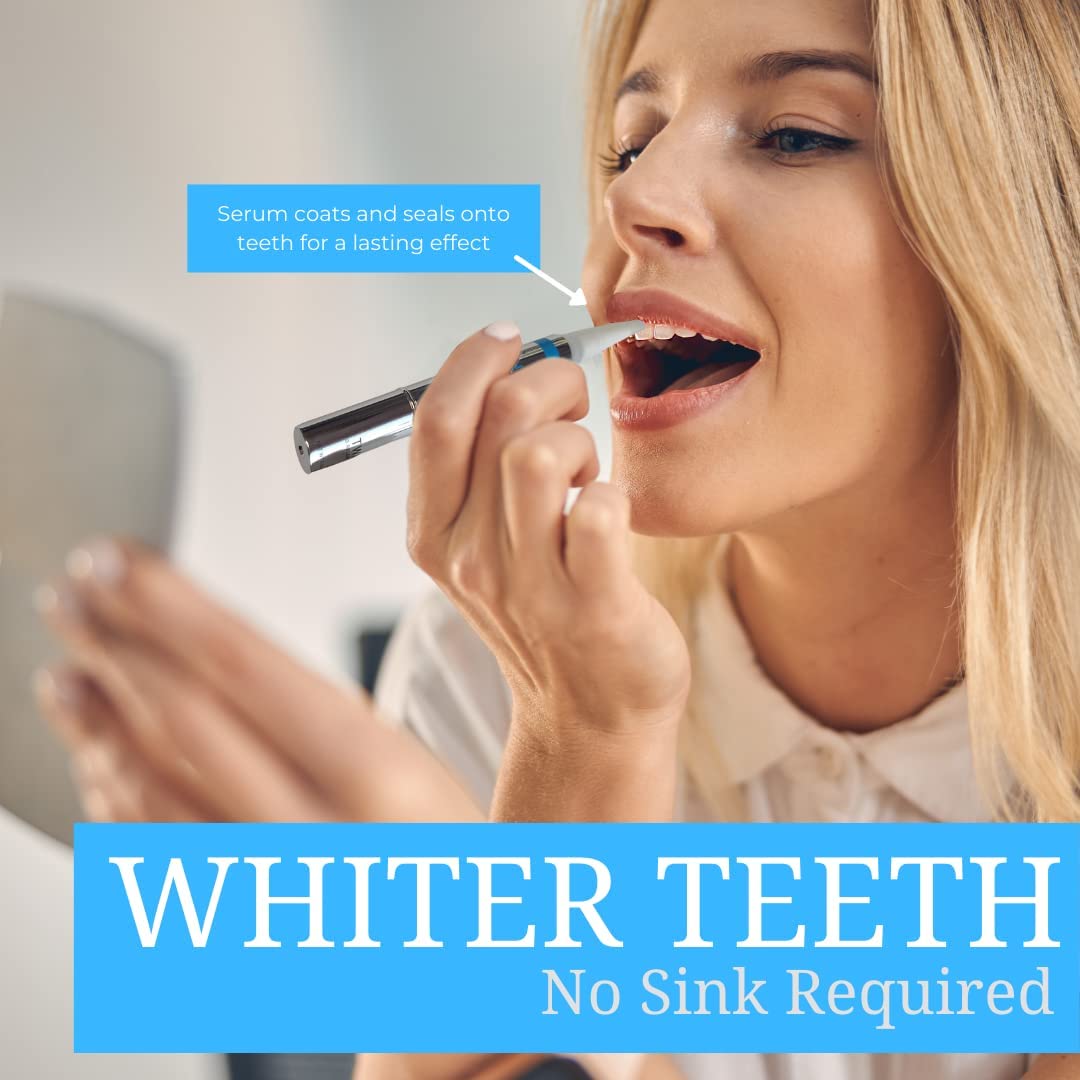 Go Smile Blu Hands-Free Teeth Whitening Toothbrush, in Teal with Additional On The Go Teeth Whitening Pen