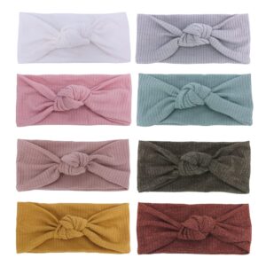 sugarmelon baby headbands stretchy hairbands hair bow elastics for baby girls newborn toddlers infant kids (knot headband mustard)