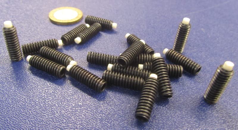 Black Oxide Steel Nylon Tip Set Screw 1/4"-20 x .750" Thread Length 20 pcs