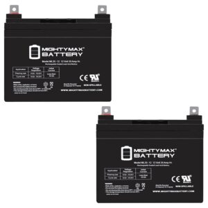 mighty max battery 12v 35ah sla replacement battery for pride victory scooter - 2 pack