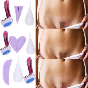 Onsinic Triangle Shape for Women Bikini Dedicated Privates Shaving Stencil Sexy Female Pubic Hair Razor Intimate Shaping Tool, 2.8*5.8cm