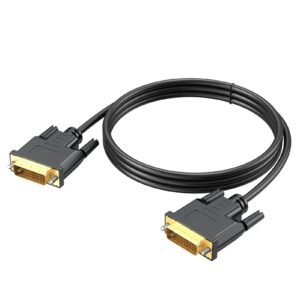 URELEGAN DVI to DVI Cable 6 Feet, DVI to DVI-D 24+1 Cable Male to Male Digital Video Monitor Cable for HDTV, Gaming, Monitor, Projector