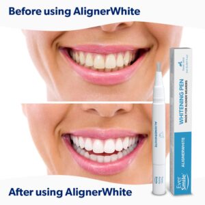 EverSmile AlignerWhite Teeth Whitening Pen | for Clear Aligners and Retainers, Aligner Whitener, Gel Whitening Pen in Fresh Mint. Twist, Apply and Smile!