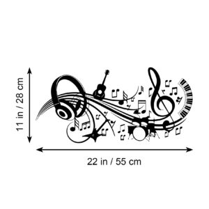 Music Vinyl Wall Decal Musical Instrument Wall Art Living Room Kids Room Bedroom Music Room Decor