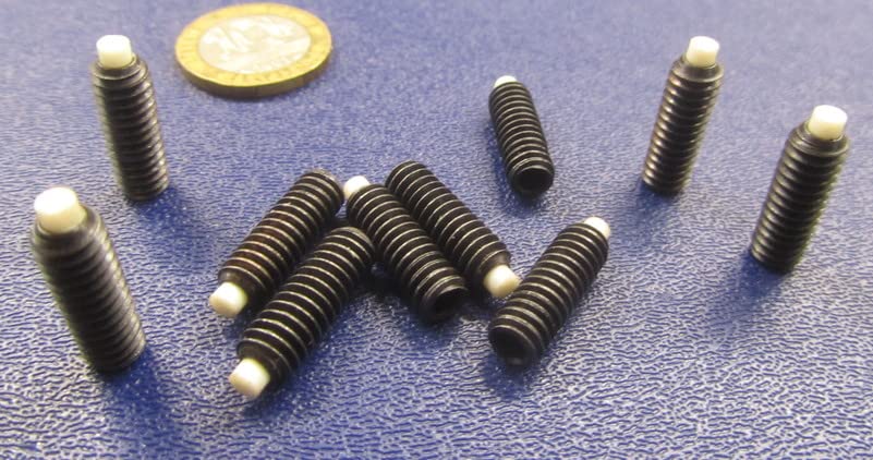 Black Oxide Steel Nylon Tip Set Screw 1/4"-20 x .750" Thread Length 20 pcs