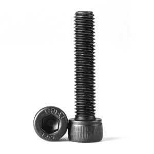 m5-0.8 x 45mm hex socket head cap screws bolts 12.9 grade alloy steel, black oxide finish, metric allen hex drive, machine fully threaded 25pcs