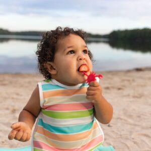 BapronBaby Sea Life Foodie Picks (2 Pack - Crab & Octopus) - Toddlers + Preschoolers Utensils - BPA Free - Dishwasher Safe - Self Feeding - 18 Months+