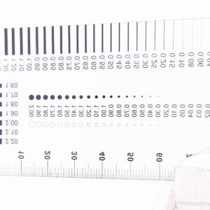 High Precision 1 Micron SEC Size Estimation Chart Transparency Defect Diameter Area Measure 1/5/10 Pieces Pack (5, 3)