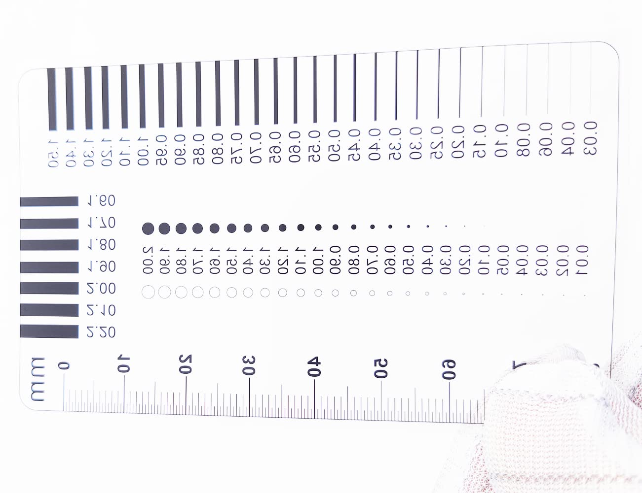 High Precision 1 Micron SEC Size Estimation Chart Transparency Defect Diameter Area Measure 1/5/10 Pieces Pack (5, 3)