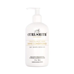 curlsmith - shine conditioner, gentle and moisturising, sensitive, fragrance free for all curl and hair types, vegan (12 fl oz)