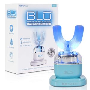 Go Smile Blu Hands-Free Teeth Whitening Toothbrush, in Teal with Additional On The Go Teeth Whitening Pen