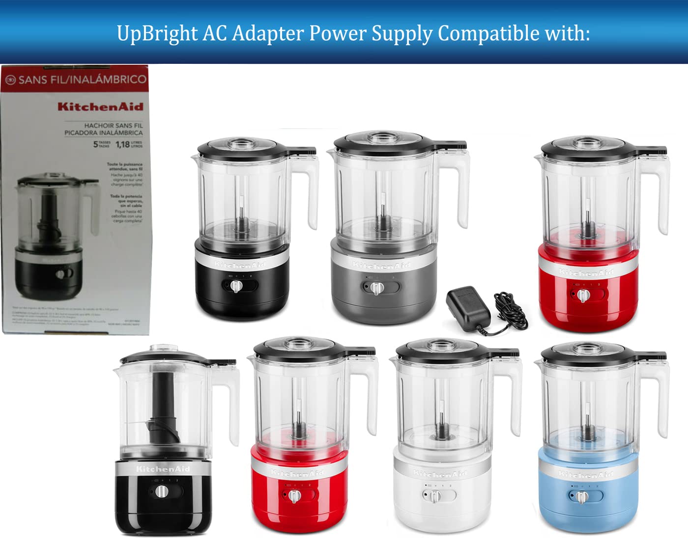 UpBright 14V AC/DC Adapter Compatible with KitchenAid KFCB519 KFCB519BM KFCB519DG KFCB519ER KFCB519WH KFCB519PA KFCB519TSE KFCB519OB Cordless 5 Cup Food Chopper 12V 20Wh Li-Ion Battery Power Charger