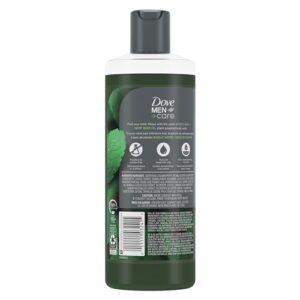 Dove Men+Care Body Wash Holy Basil + Hemp Seed Oil 4 Count to Rebuild Skin in the Shower with Plant-Based Cleansers and Moisturizers 18 oz