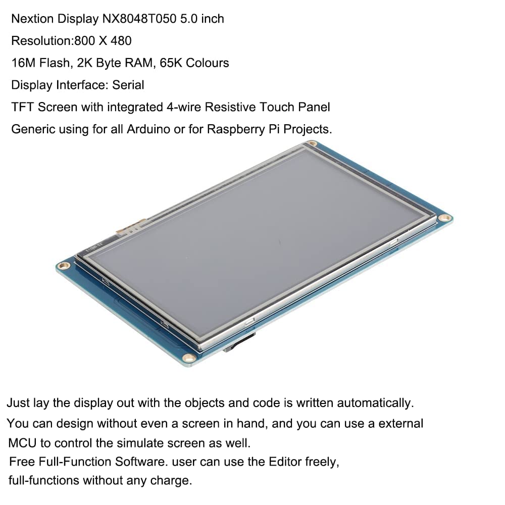 Ferwooh Nextion 3.5'' Display NX4832T035 Resistive Touch Screen + 5.0" NX4832T050 HMI TFT LCD Module