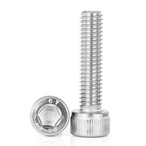 m6-1.0 x 16mm hex socket head cap screws bolts 304 stainless steel allen hex drive, machine metric fully thread, 25pcs