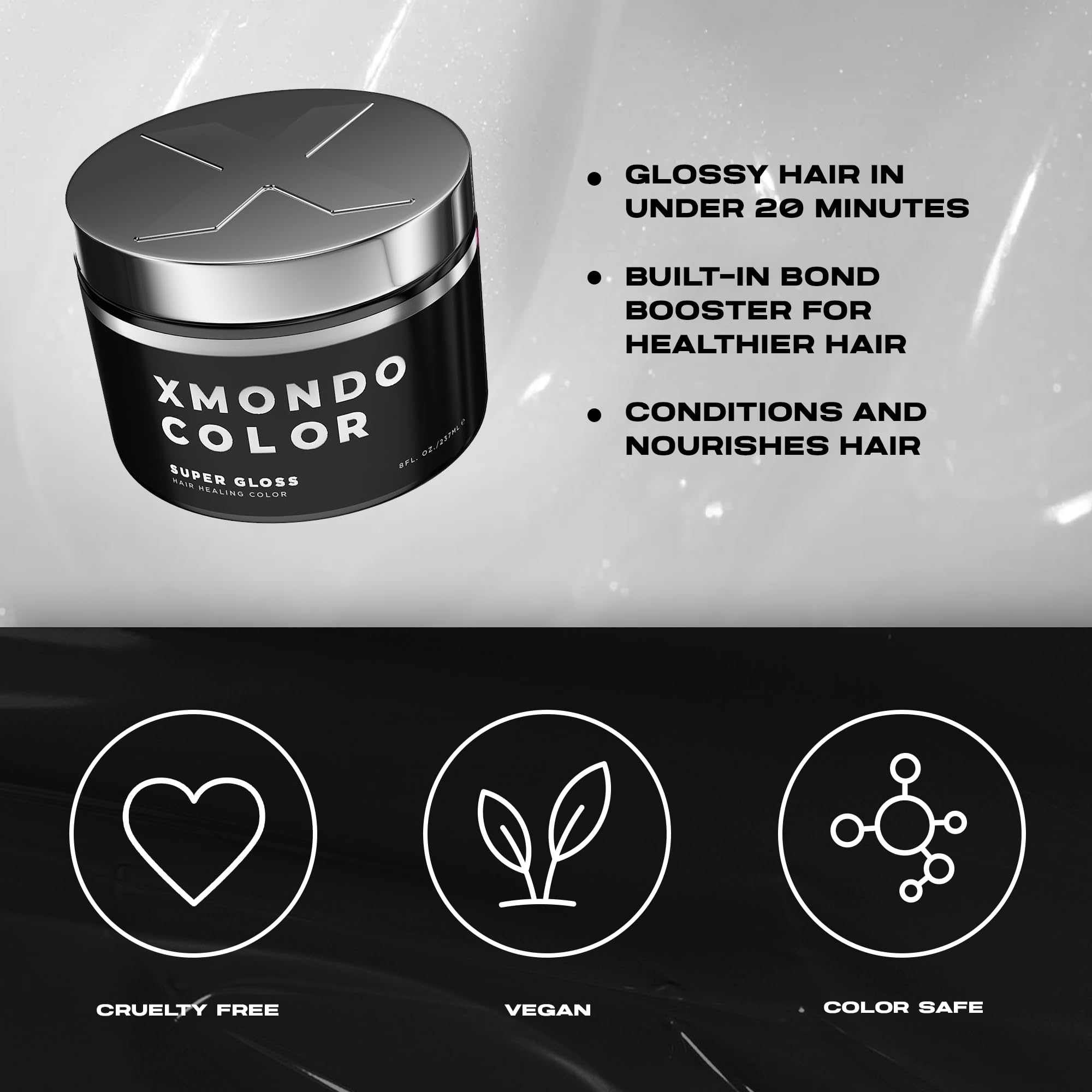 XMONDO Hair Super Gloss Intensive Glossing Treatment | Vegan Formula That Boosts Shine with Protein Blends to Strengthen and Bond Building Technology to Restore and Revitalize