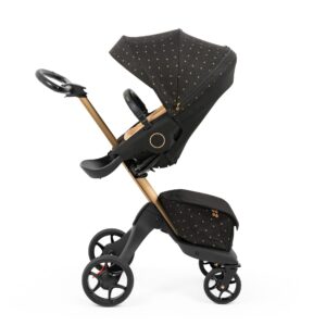 stokke xplory x, signature - luxury stroller - adjustable for both baby & parents’ comfort - padding & harness for added safety - folds in one step