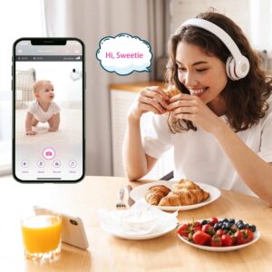 Use Baby Breathing Monitor for Your Baby Under 8 Monthes and Use 355° Pan 110° Tilt Baby Monitor Camera When Your Baby Grows