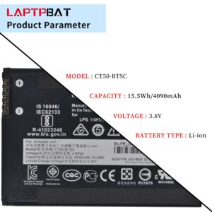 LAPTPBAT New Battery for Honeywell CT50 CT50h CT51 CT60 Dolphin CT50h 318-055-001 318-055-002 318-055-005 CT50-BTSC Data Collector 3.8V 4000mAh (Without housing)