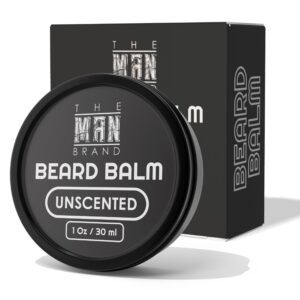 the man brand - unscented beard balm no scent 1 oz - fragrance-free leave-in beard conditioner for styling