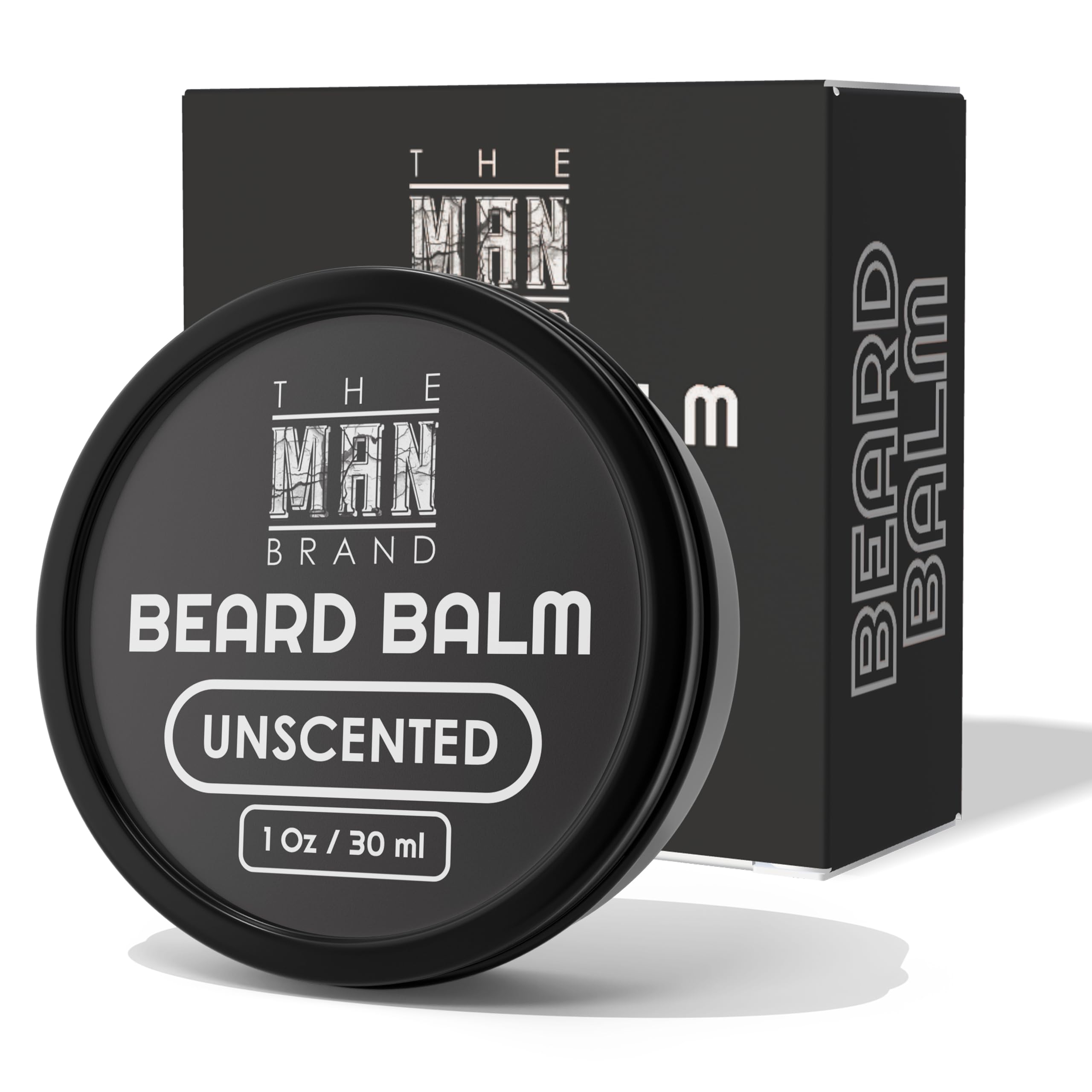 The Man Brand - Unscented Beard Balm No Scent 1 oz - Fragrance-free Leave-in Beard Conditioner for Styling