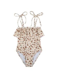 century star girls swimsuits toddler girls?bathing suits one piece swimsuits toddler girls?swimwear khaki flower2-3t