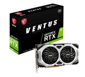 msi gaming geforce rtx 2060 126gb gdrr6 192-bit hdmi/dp 1680 mhz boost clock ray tracing turing architecture vr ready graphics card (rtx 2060 ventus 12g oc)