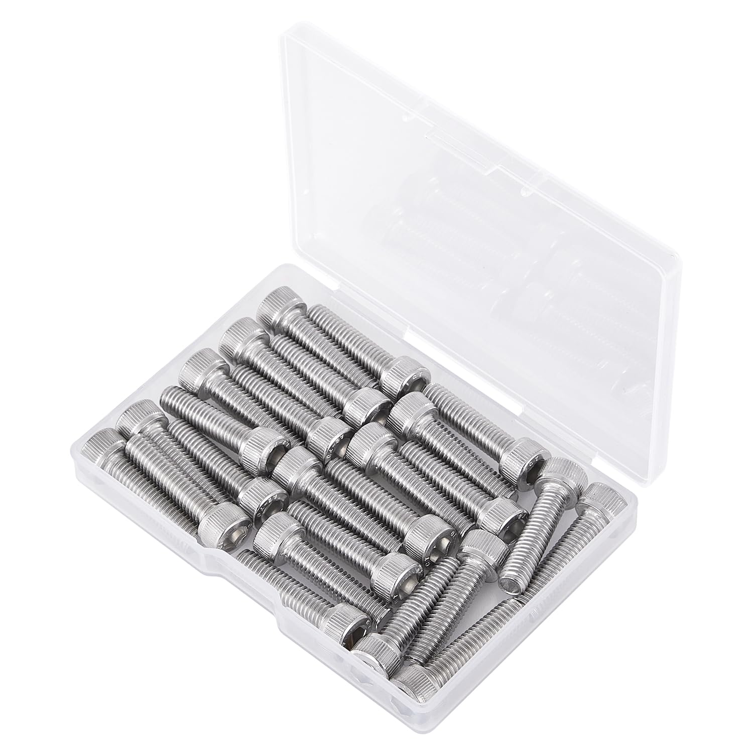 M6-1.0 x 16mm Hex Socket Head Cap Screws Bolts 304 Stainless Steel Allen Hex Drive, Machine Metric Fully Thread, 25PCS