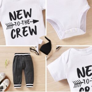 Baby Boy Clothes Infant Outfits Cotton Romper Bodysuit Pants Set Ain’t No Mama Letter Printing The One I Got Clothing Set Short Sleeve Black Outfits Set Baby Boys Spring Summer Outfits 6-12 Months