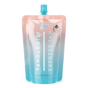 Tanologist Express Self Tan Water Refill, Medium - Hydrating Sunless Tanning Water, Vegan and Cruelty Free, 6.76 Fl Oz