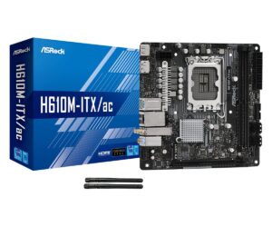 asrock h610m-itx/ac supports 12th gen intel® core™ processors (lga1700) motherboard