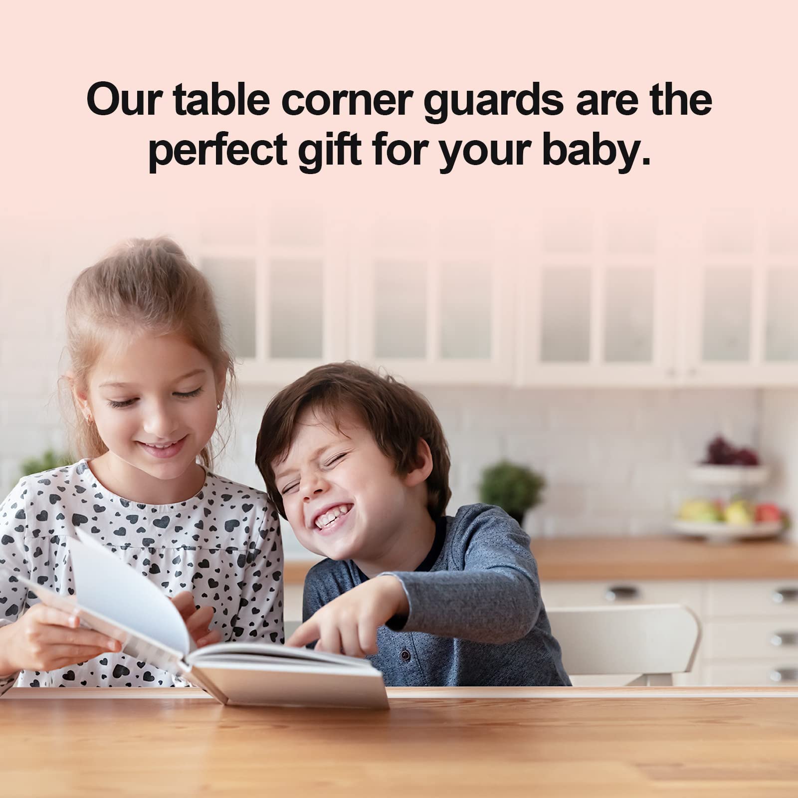 Baby Proofing, Silicone Soft Corner Protectors with Upgraded Pre-Taped Strong Adhesive, 6.6ft Edge Protectors for Sharp Corners of Cabinets, Tables, Drawers (0.4×0.4in Width)