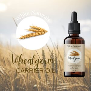 Organic Wheat Germ Oil for Skin, Cold-pressed Unrefined, 100% Pure Natural Wheatgerm Carrier Oil, Rich in Vitamin E, Ideal for SkinCare, Hair Care, Body, Face, Nails & Stretch Marks Relief