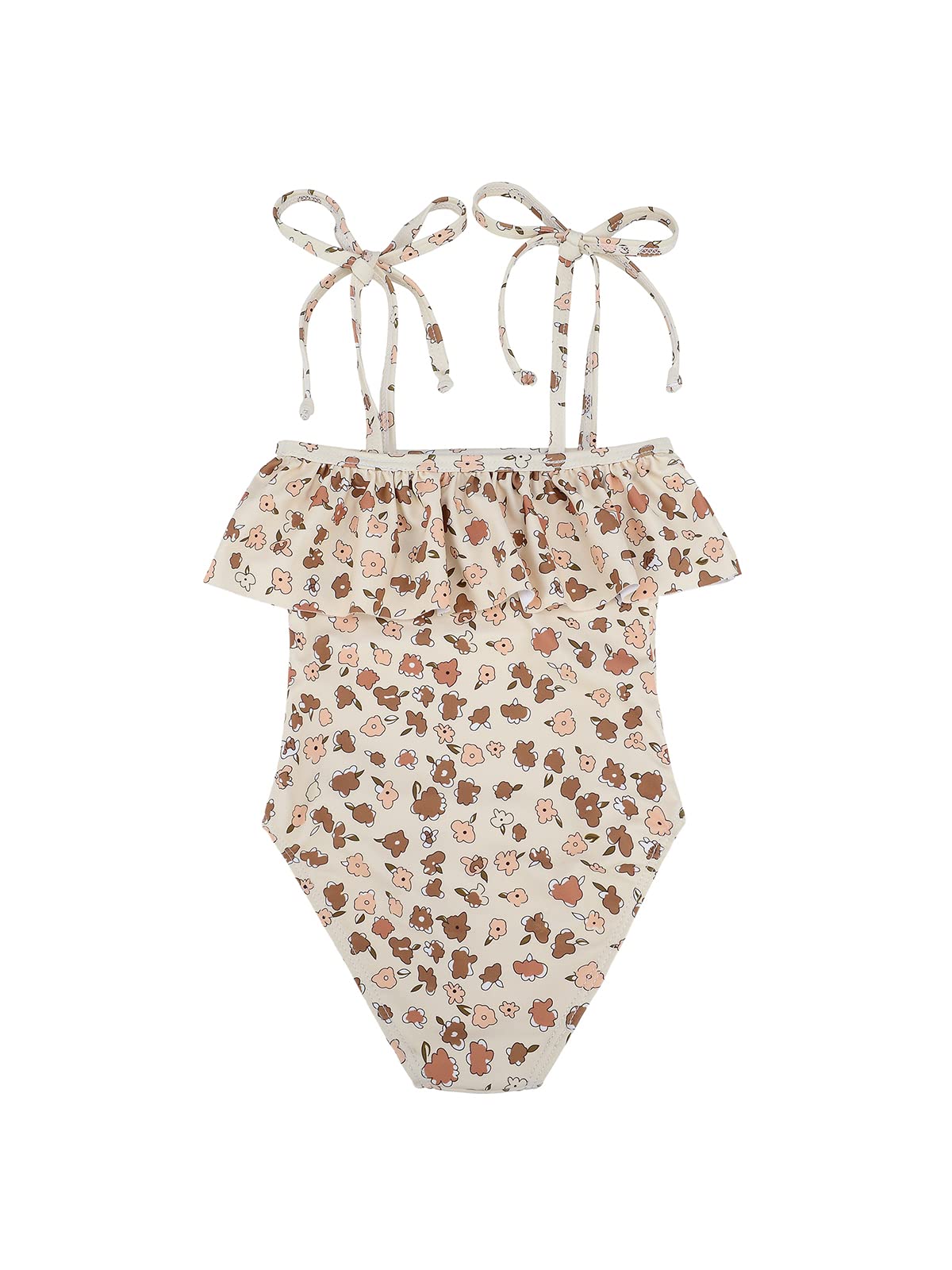 Century Star Girls Swimsuits Toddler Girls?Bathing Suits One Piece Swimsuits Toddler Girls?Swimwear Khaki Flower2-3T