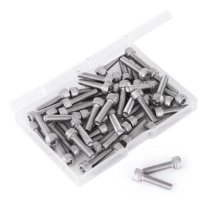 M5-0.8 x 25mm Hex Socket Head Cap Screws Bolts 304 Stainless Steel Metric Machine, Allen Hex Drive, Fully Thread, 50PCS