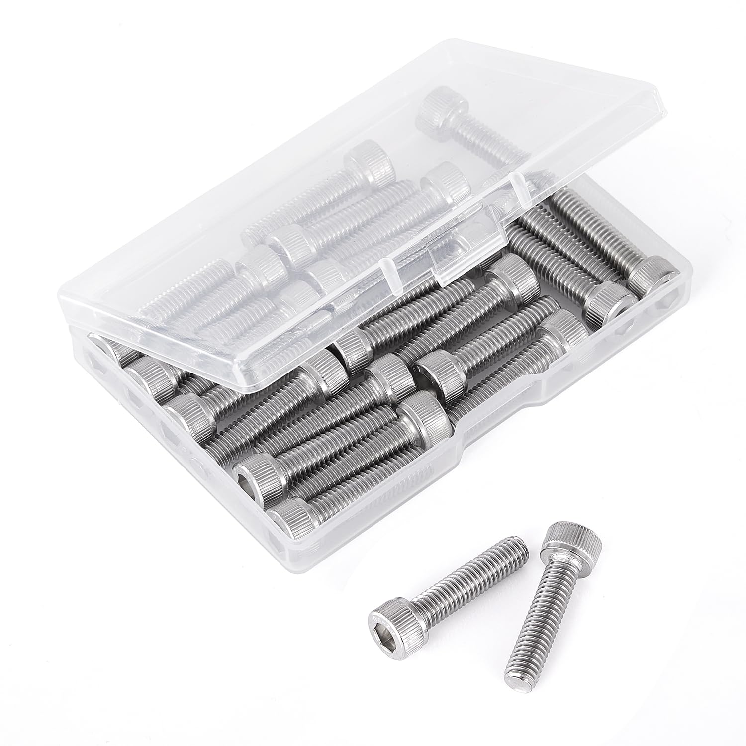 M6-1.0 x 16mm Hex Socket Head Cap Screws Bolts 304 Stainless Steel Allen Hex Drive, Machine Metric Fully Thread, 25PCS