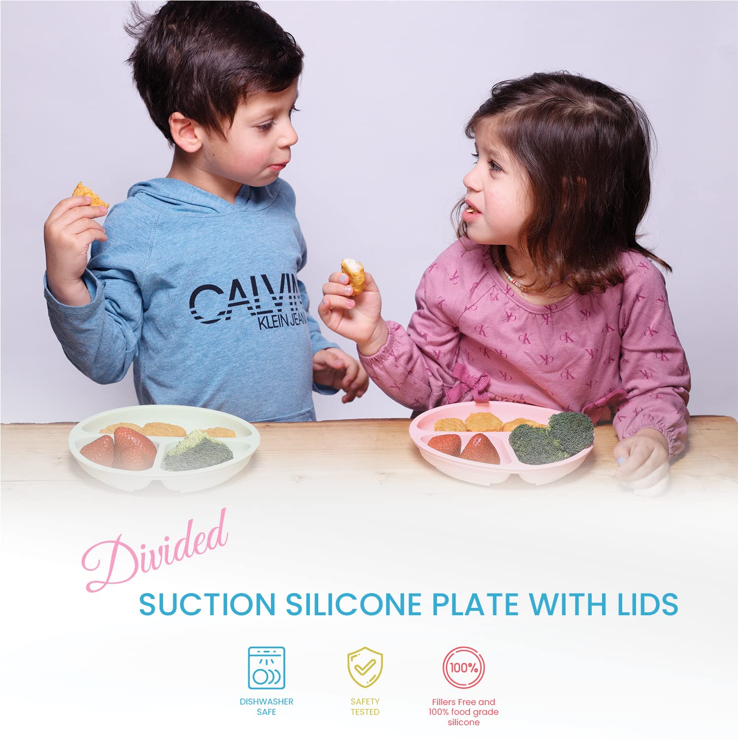 Sweet Snugglez toddler plates, suction plates for babies, 100% Silicone baby plates, baby led weaning supplies, suction plates for babies, silicone grip dish, baby led weaning plate