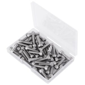 M5-0.8 x 25mm Hex Socket Head Cap Screws Bolts 304 Stainless Steel Metric Machine, Allen Hex Drive, Fully Thread, 50PCS